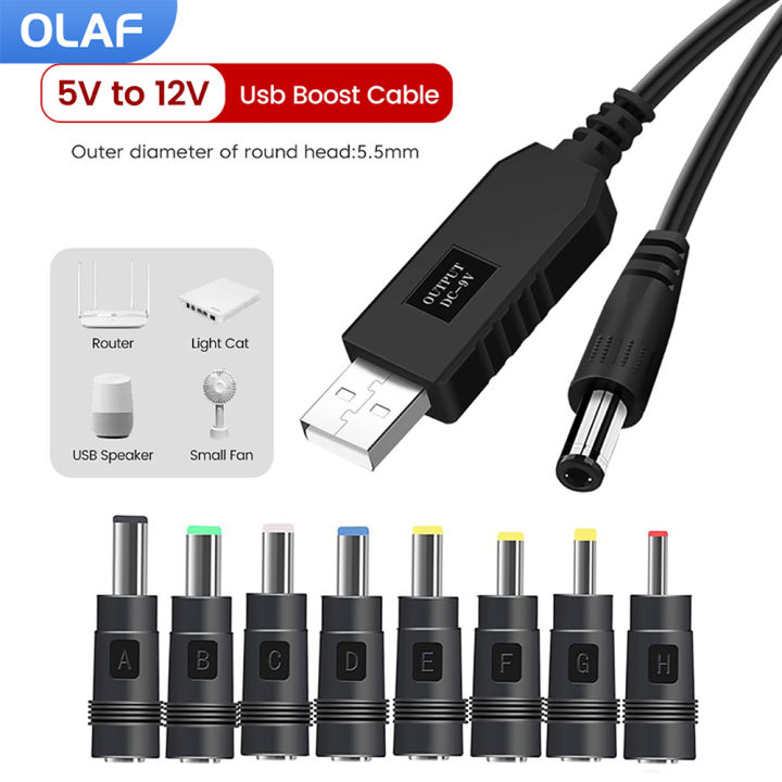Olaf Wifi To Power Bank Cable Connector Dc 5v To 12v Usb Cable Boost ...