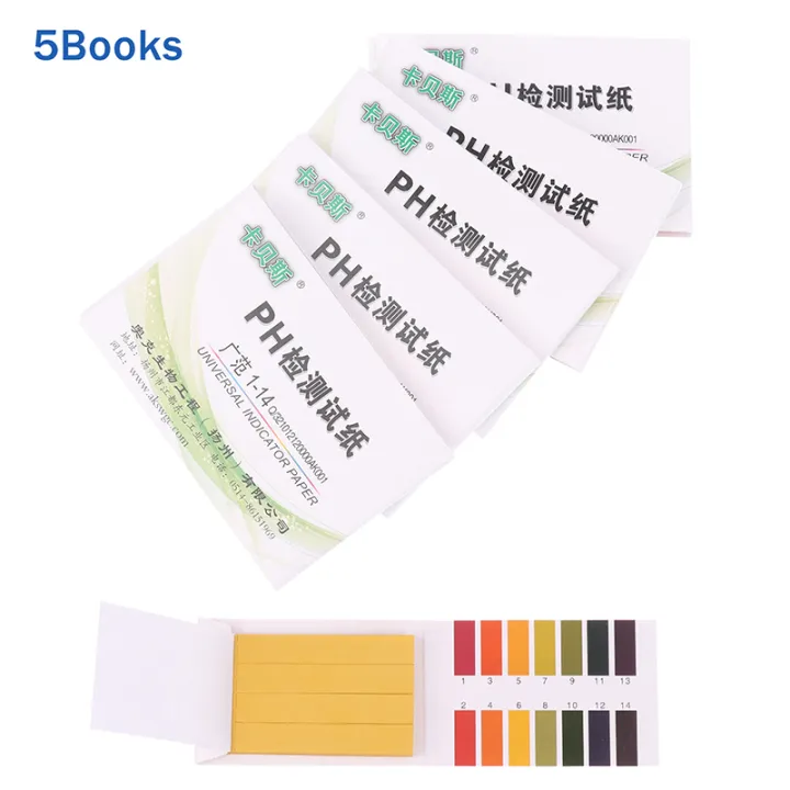 400pcs/5books Professional 1-14 Ph Litmus Paper Ph Test Strips Water ...