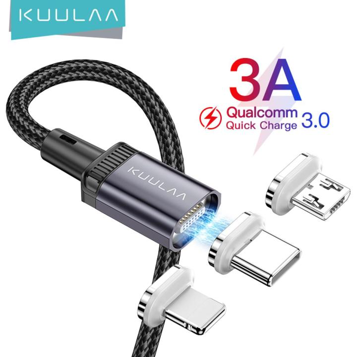 KUULAA LED Magnetic Cable USB Charging Type C Cable Magnet Data Charger ...