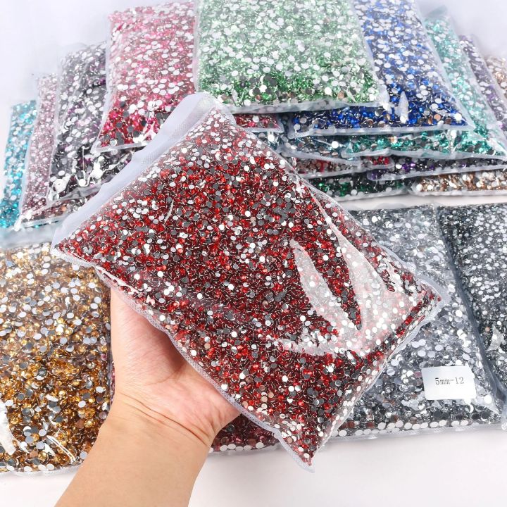 Resin Non Hot Fix Rhinestones Bulk Wholesale Flat Back Plastic Crystals ...