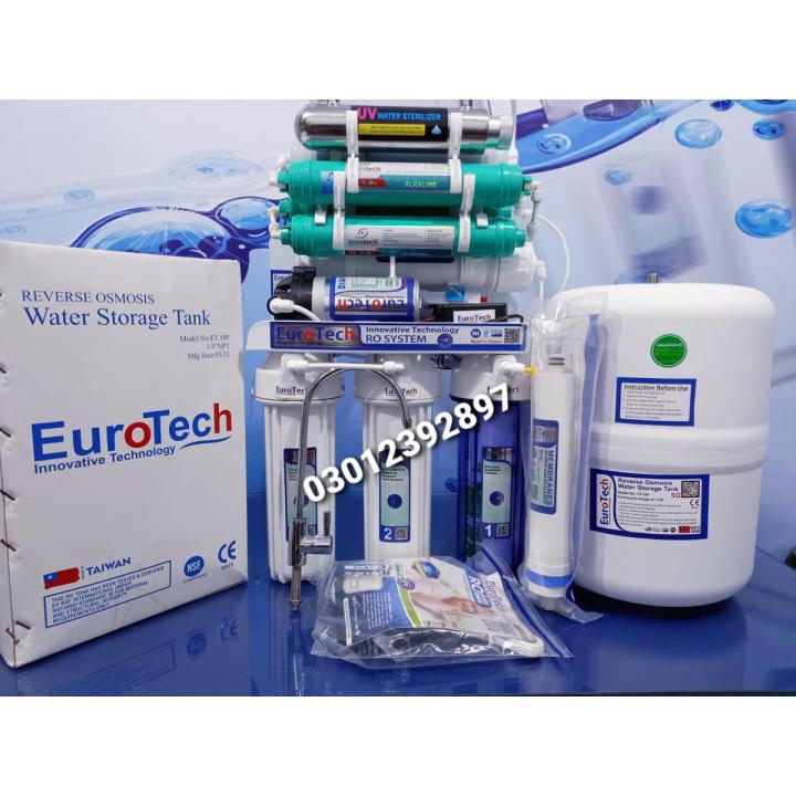 9-Stage Taiwan Ro plant with UV Euro Tech Ro Water Filter 100 GPD ...