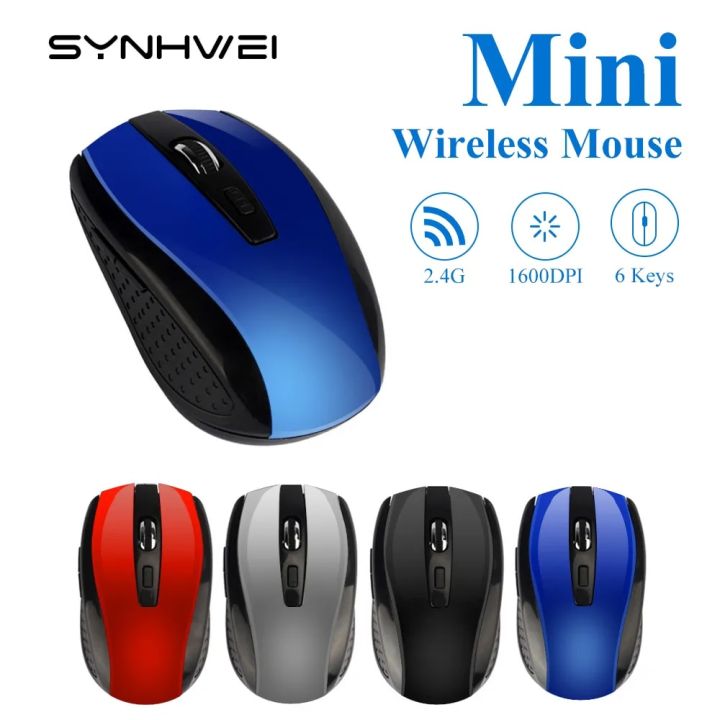 Wireless Mouse 2.4G USB Computer Mouse Compact Optical Cordless Mouse 6 ...