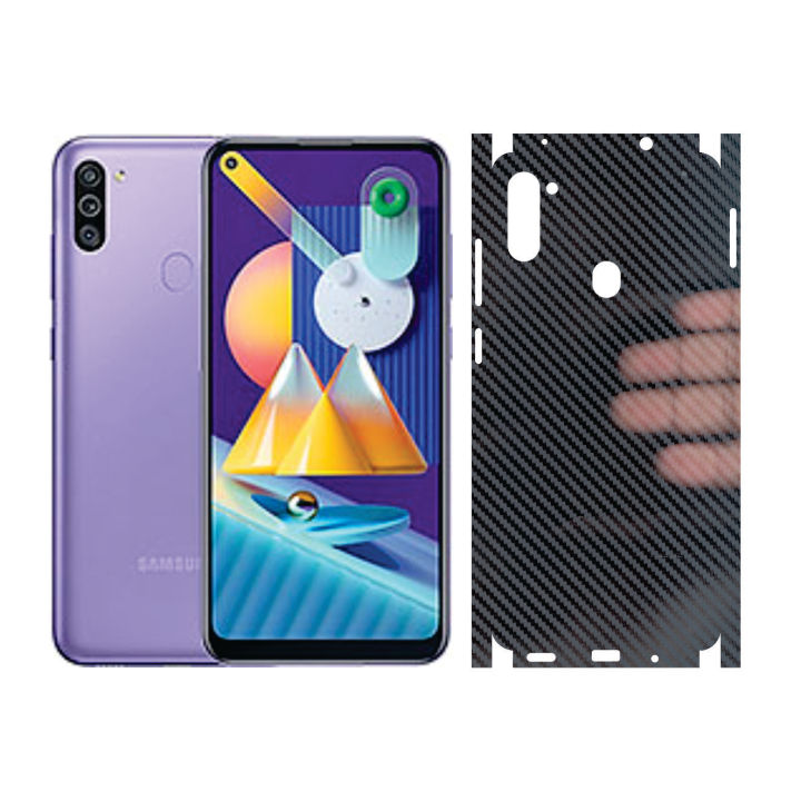 Samsung Galaxy M11 Back Paper 360 Carbon01 Sami-Transperent Sheet Anti ...