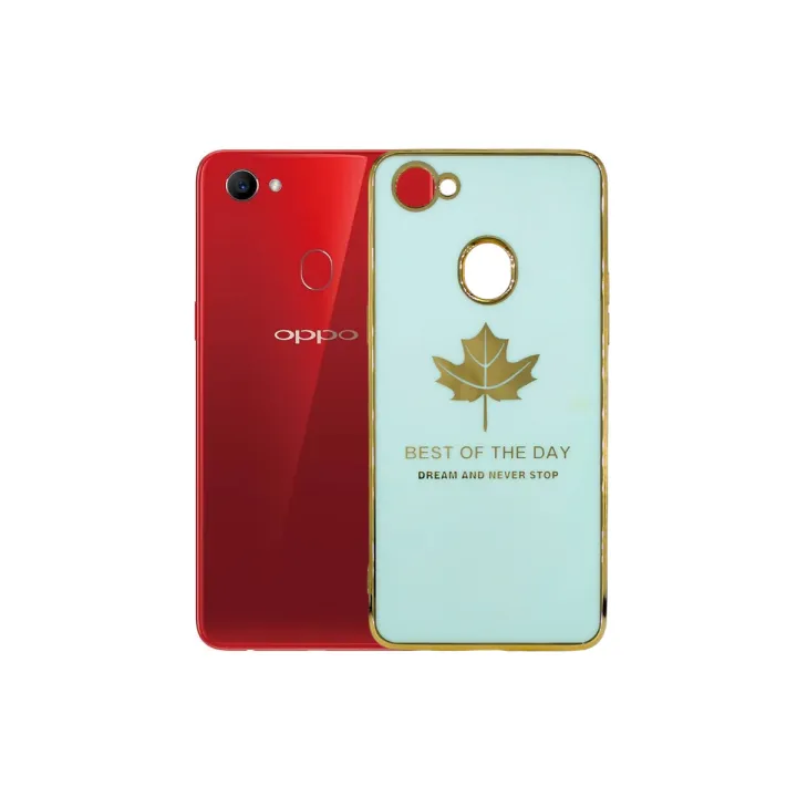 Oppo F7 Leaf Gold Chrome Back Case (SEA Green), Oppo F7 Mobile Back ...