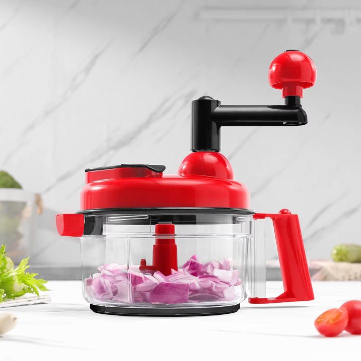Multi-Purpose Manual Food Chopper with Stainless Steel Blades Kitchen ...