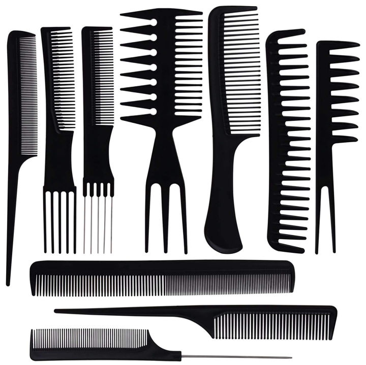 Hair Barber Comb Set, Professional Salon Hair Styling Barber Combs Kit ...