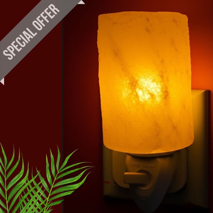 Gift City Presents Handcrafted Himalayan Salt Night Light Pink Cylinder ...