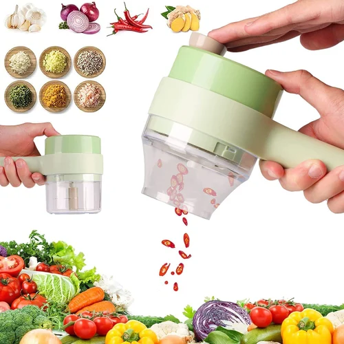 4 in 1 Electric Handheld Cooking Hammer Vegetable Cutter Electric Food ...