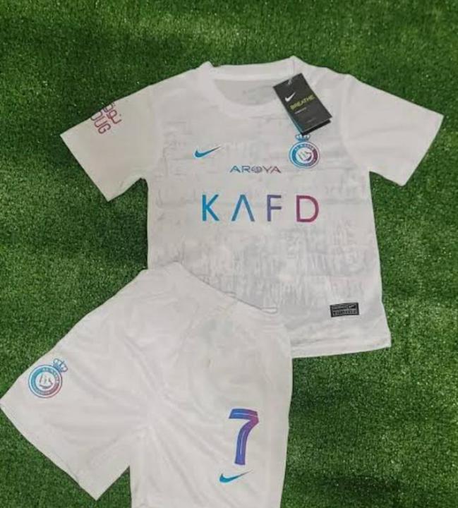 New Alnasser Cr7 white soccer kit for kids | Daraz.pk
