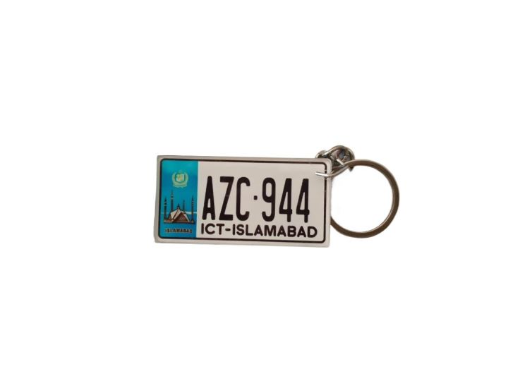 Customized KEY RING AS PER ISLAMABAD LICENSE NUMBER PLATE | Daraz.pk