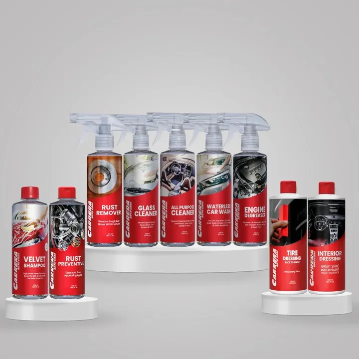 Velvet Shampoo + Glass Cleaner + Interior Dressing + Tire Dressing ...