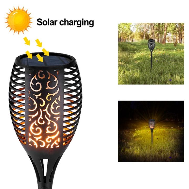 Solar Flame Led Lights Waterproof for Garden Decoration Outdoor Small ...