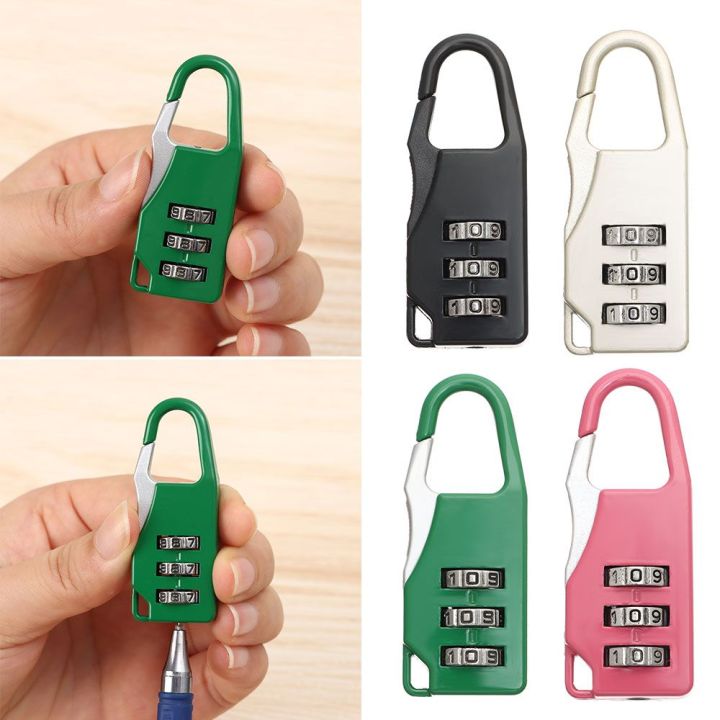 Code Backpack Baggage Zipper Padlock Password Locks 3 Digit Combination ...