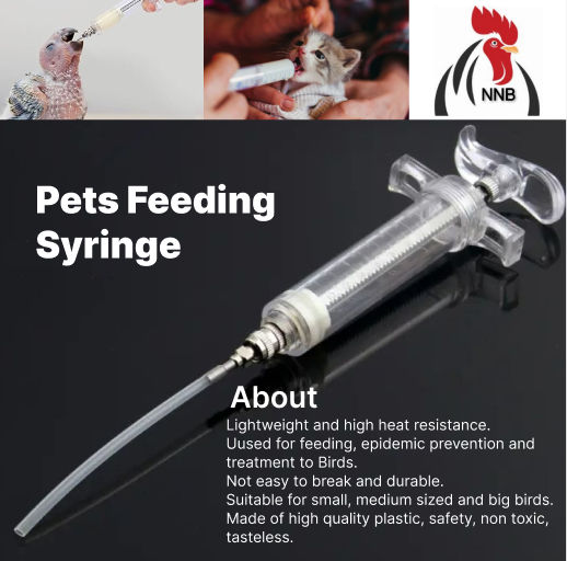 BIRDS FEEDING SYRINGE 50CC WITH SILICON PIPE-PET FEEDING TOOL FOR ALL ...