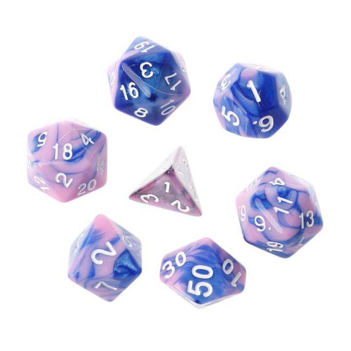 7pcs Set Acrylic Polyhedral Dice For Trpg Board Game D4 D20 Daraz Pk