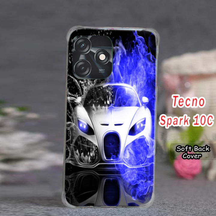 Tecno Spark 10C Pouch Cover - Car Soft Back Cover Case For Tecno Spark ...