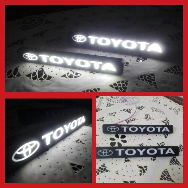 2pcs TOYOTA front bumper DRL led lights with monogram for all toyota ...