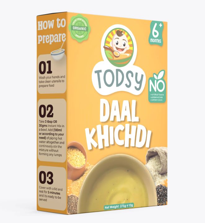 Baby Food - Baby Cereal - TODSY CEREAL - Daal Khichdi 275g - 6+ Months | Daraz.pk