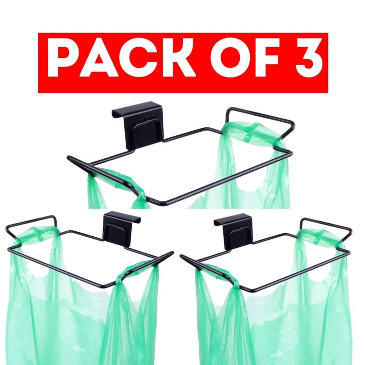Kitchen Cabinet Door Metal Garbage Trash Bag Holder, Dustbin, Plastic ...
