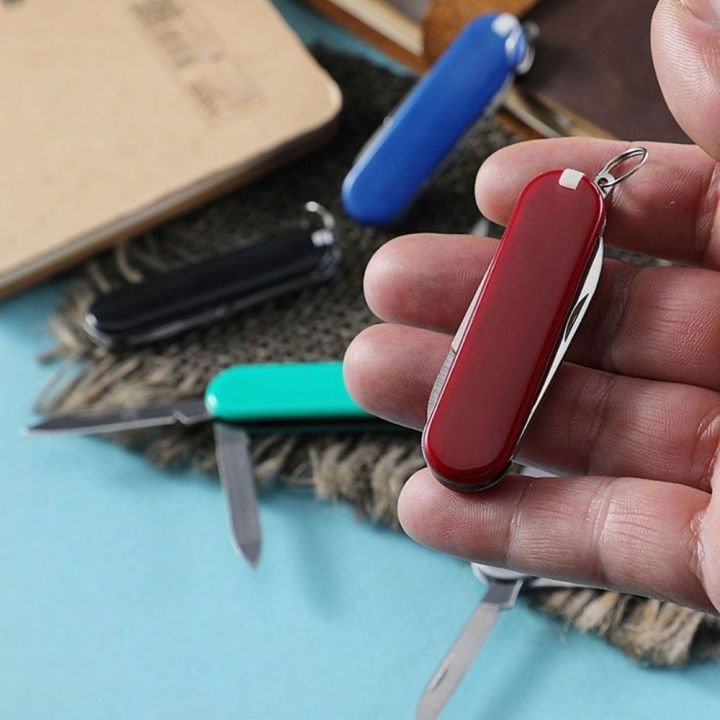 Multipurpose Stainless Steel Portable Folding Cutter Keychain Safe ...