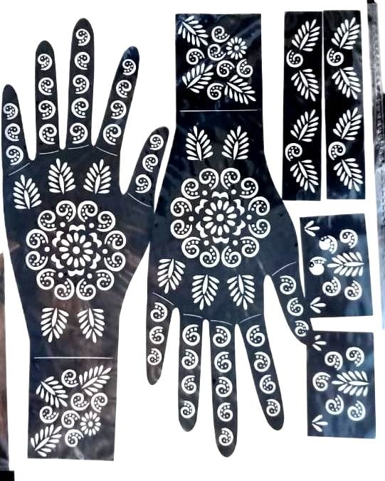 Mehndi Stickers, Mehndi Stencils, Mehandi sticker, Tattoo, mehndi ...