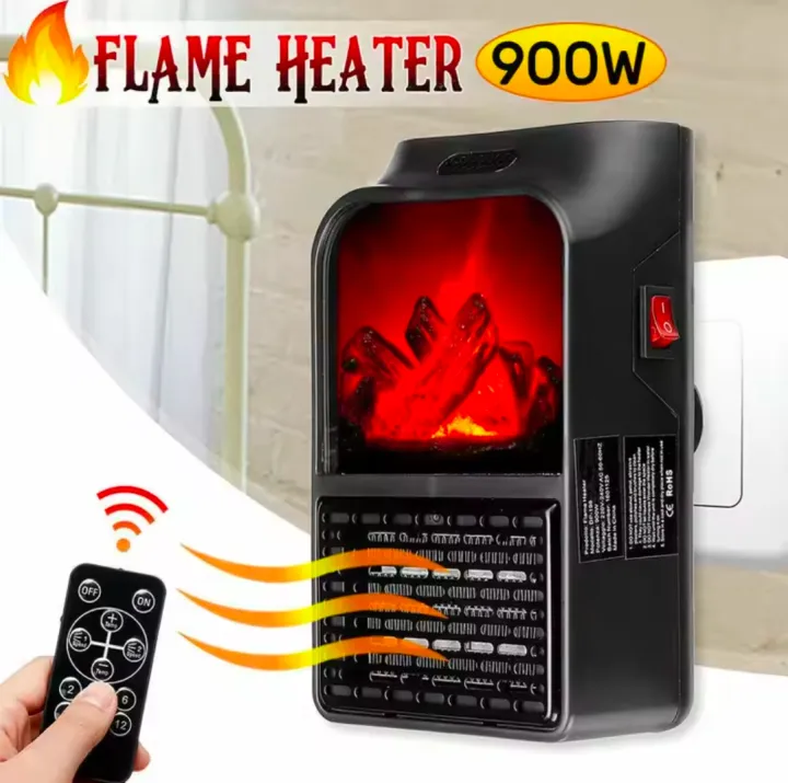 Flame Fireplace Portable Electric Heater with Remote Control Plug In ...