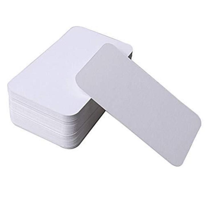 50 Pieces 350 Gram Blank Kraft Paper White Cardstock Paper Business ...