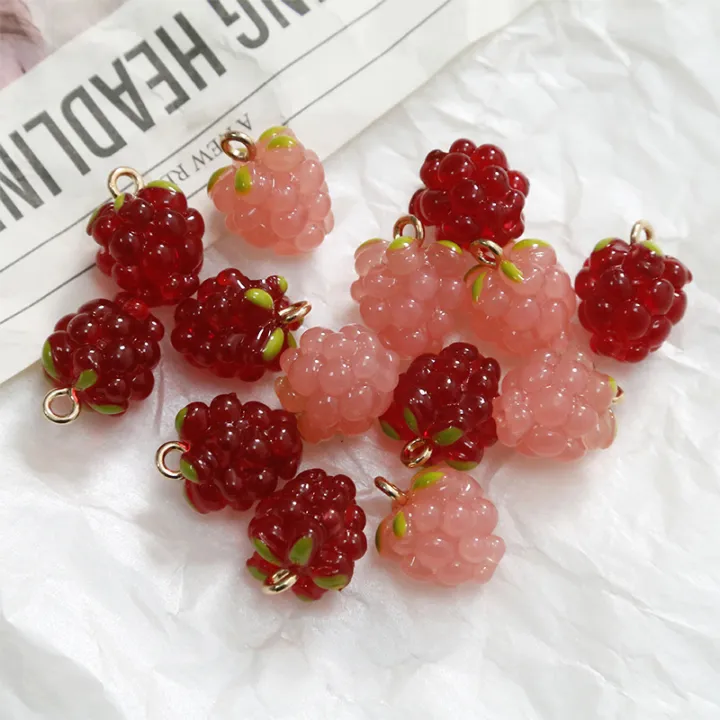 1Pc Resin 3D Fruit Charms Mini Grape Pendant For DIY Earring Bracelet ...