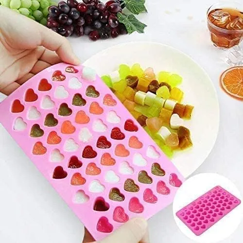 Mini Heart Mold Silicone Ice Cube Tray DIY Chocolate Fondant Mould 3D ...