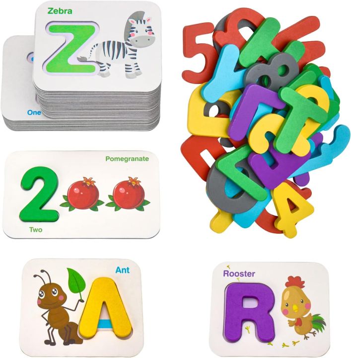Number And Alphabet Flash Cards For Toddlers 3-5 Years, ABC Montessori ...