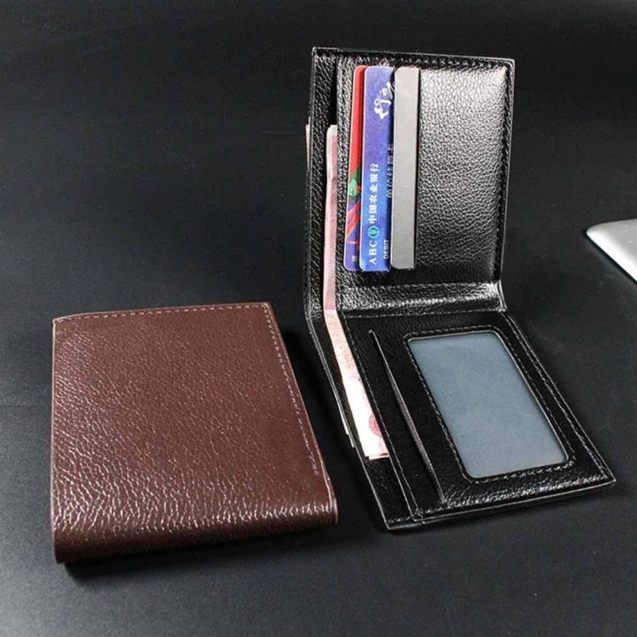 1PC Men's Wallet Faux Leather Men Wallets Premium Product Real Cowhide ...