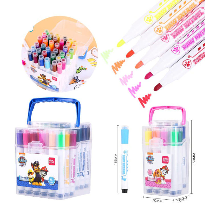 2 in 1 Creative Multicolor Stamp Marker Set For Kids Marker Pens 12/24 ...