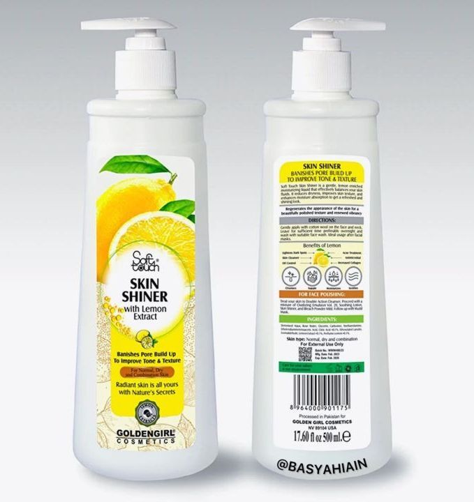 Soft Touch Skin Shiner lemon enriched For Normal To Dry Skin (500 ML ...