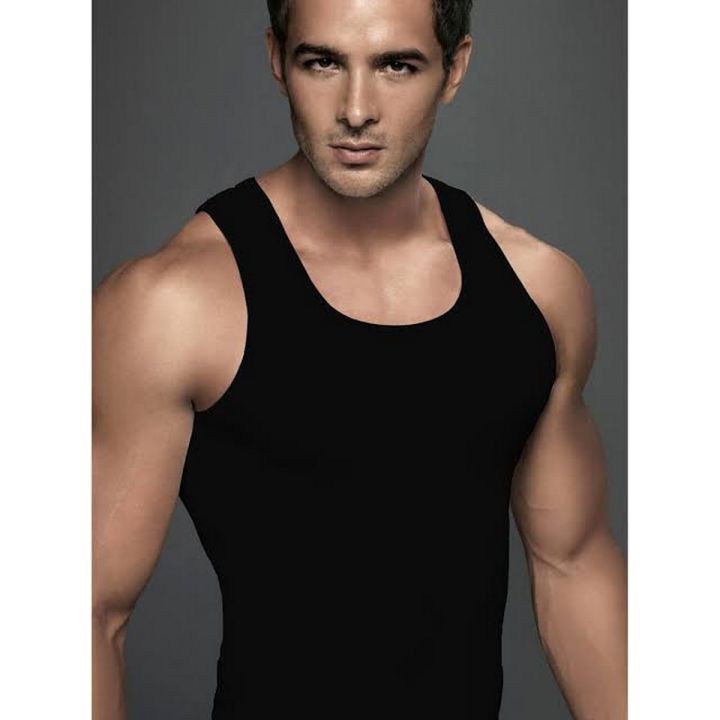 BLACK COLOR PURE COTTON VEST/BANYAN FOR MENS | Daraz.pk