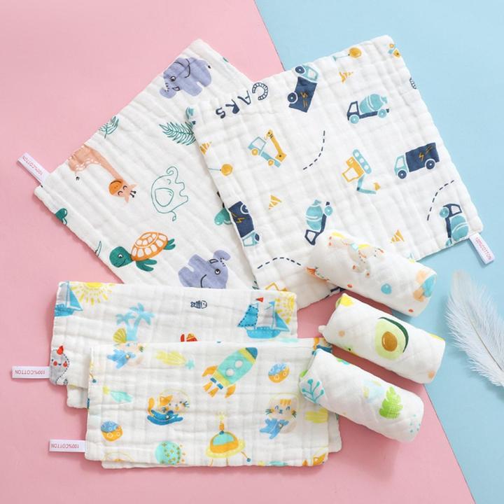 30x30cm Six-layer Cotton Square Towel Cotton Baby Square Face Towel ...