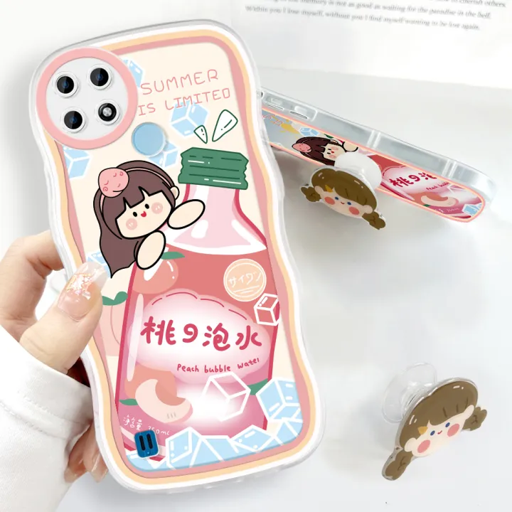 SUNAUDE Ready Stock For Realme C21 3D Fashion Cute Sunshine Smile Girl ...