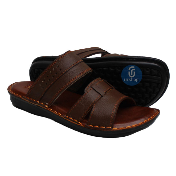 Pure Leather house slippers for Men-Leather chappal for Gents. | Daraz.pk