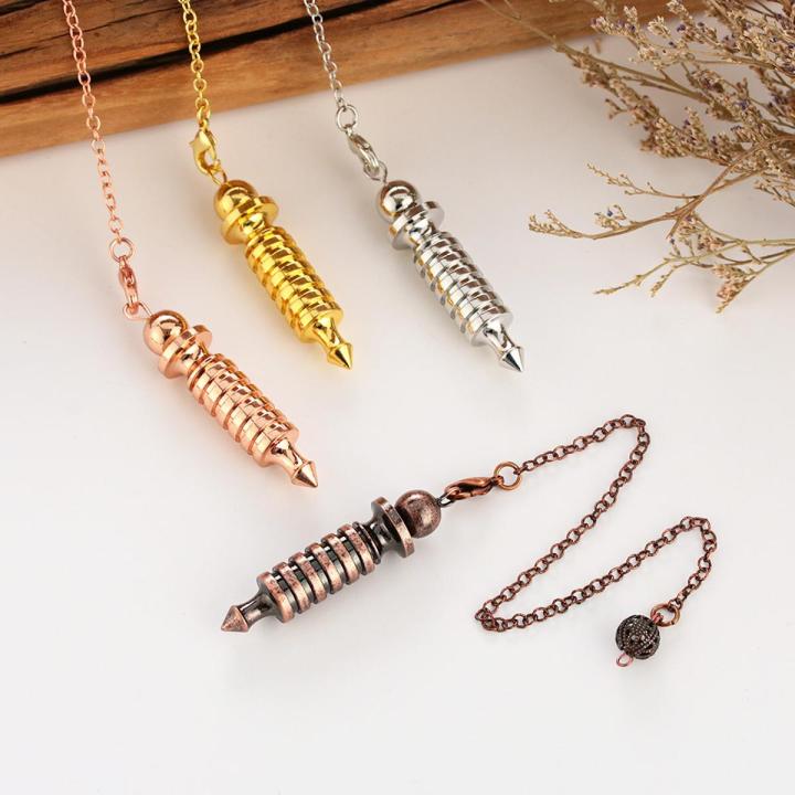 Metal Pendulum Pendulos Radiestesia Pendulums for Dowsing Spiral Cone ...