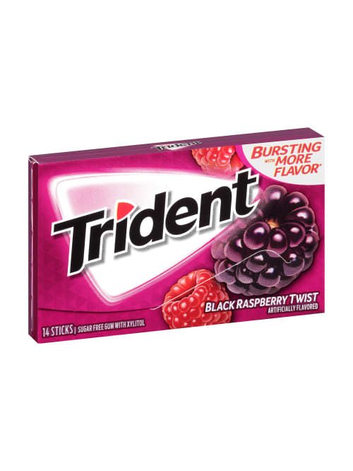 Trident Gum Sugar Free With Xylitol Black Raspberry Flavor 14 Sticks ...