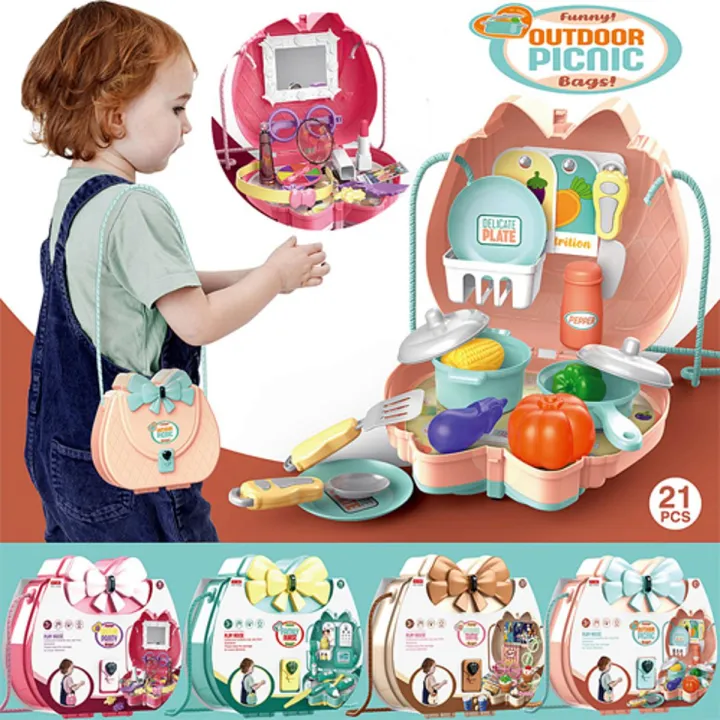 VANYEH Makeup shoulder bag funny sister party bags series playhouse toy ...
