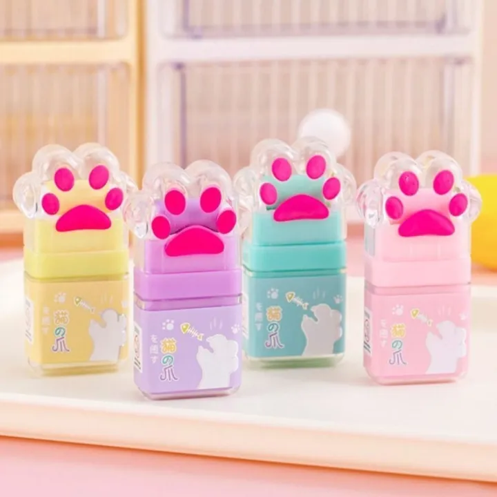 Cute Stationery Cat's Paw Eraser Cartoon Gift Cartoon Eraser Random ...