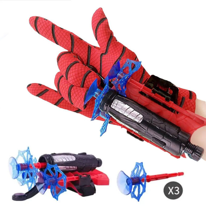 Spiderman Web Dart Launcher Toy - Avengers Glove and Dart Blaster Set ...