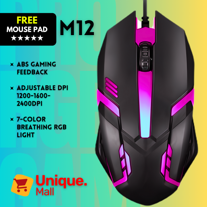 7 Light Breathing RGB Gaming Mouse with FREE Mouse Pad | Cheap ...