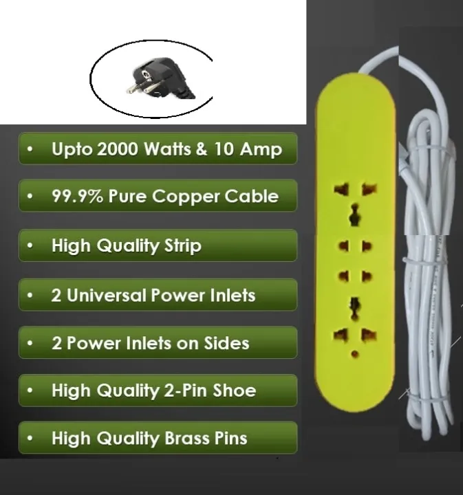 Universal Extension Board 4 Power Socket extension board with Long ...