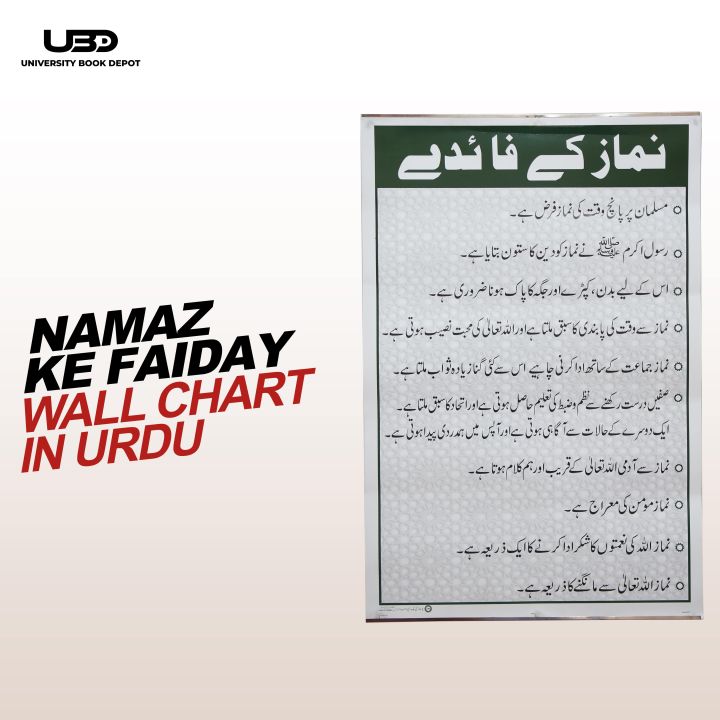 "Namaz k Faiday" Wall Chart for Kids | Wall Charts for School and ...