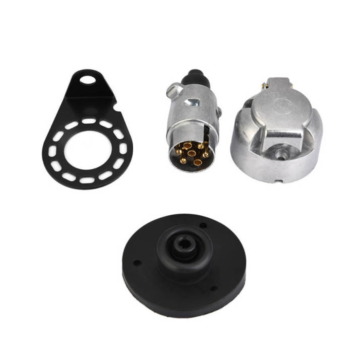 12V 7Pin Trailer Plug Socket Connector Adapter Bracket For Caravan ...