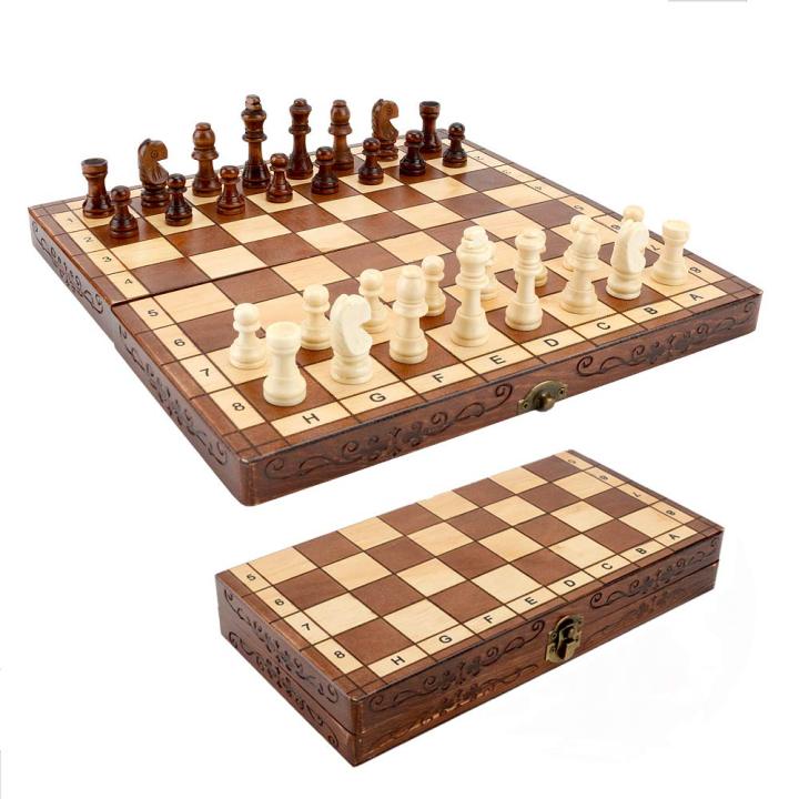 Chess Set with Pieces (Gotiyan) - Folding Hand Crafted Wooden Chess ...