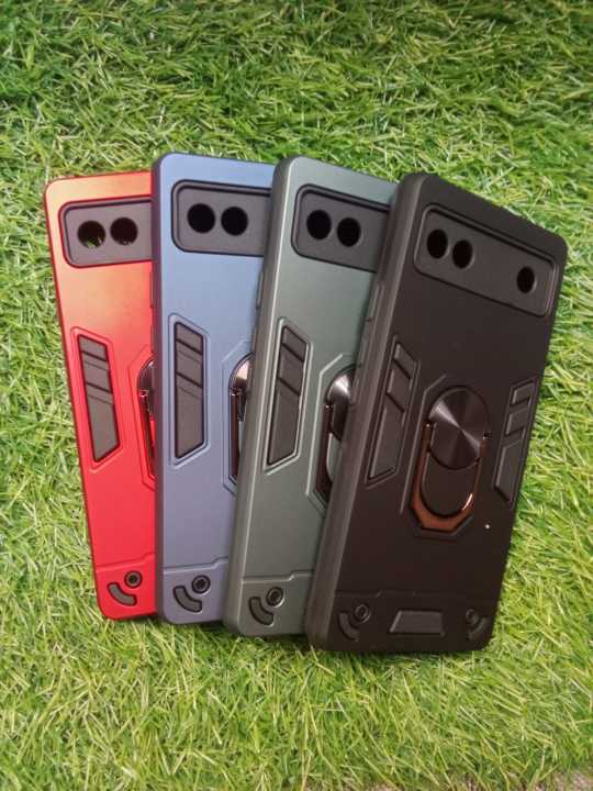 Google Pixel 6A Back Cover Shockproof Armor Cover Magnetism Holder Back ...