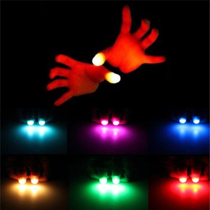 2Pcs Magic Super Bright Light Up Thumbs Fingers Trick Appearing Light ...