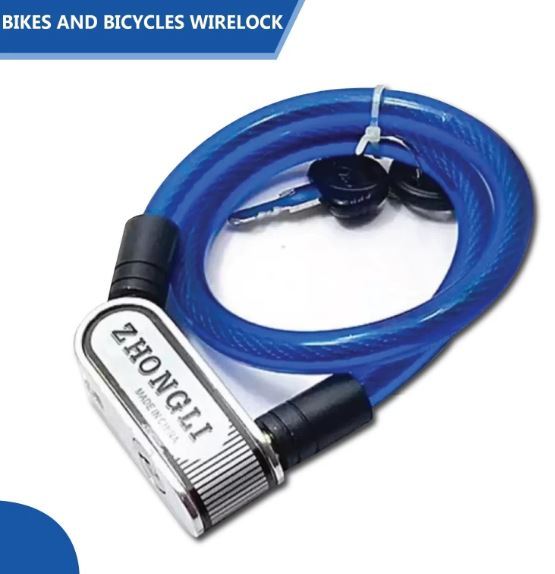Heavy Duty Wire lock for Bikes and bicycles Wirelock/Motorcycle Bike ...